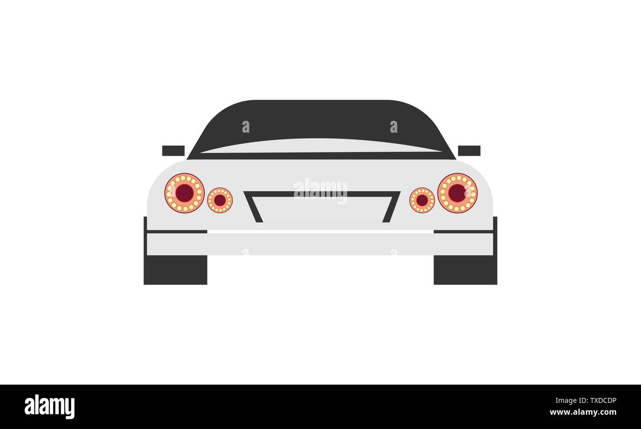 The layout of the car. Back view. Vector illustration Stock Vector ...