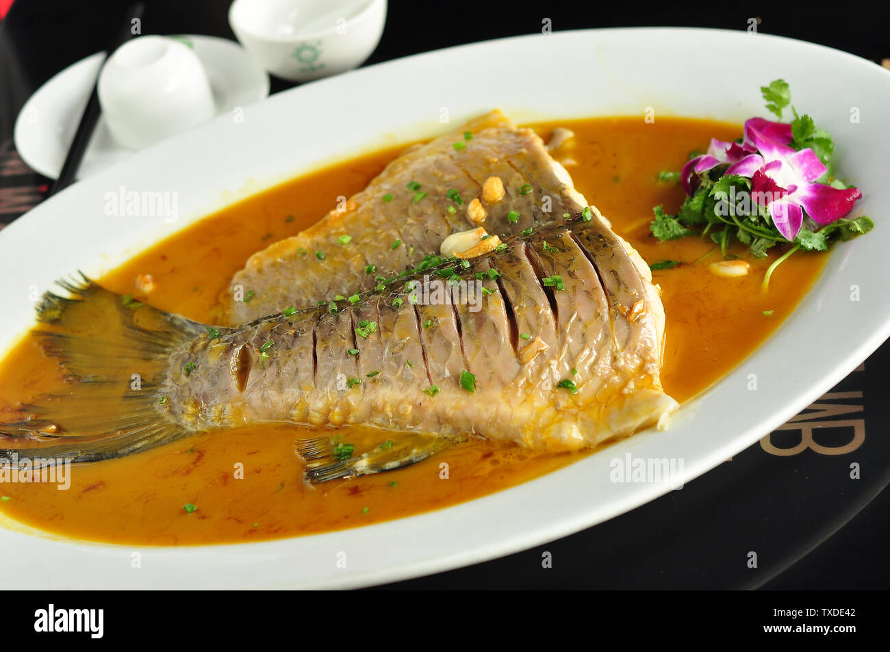 Braised Jiangqing fish Stock Photo - Alamy