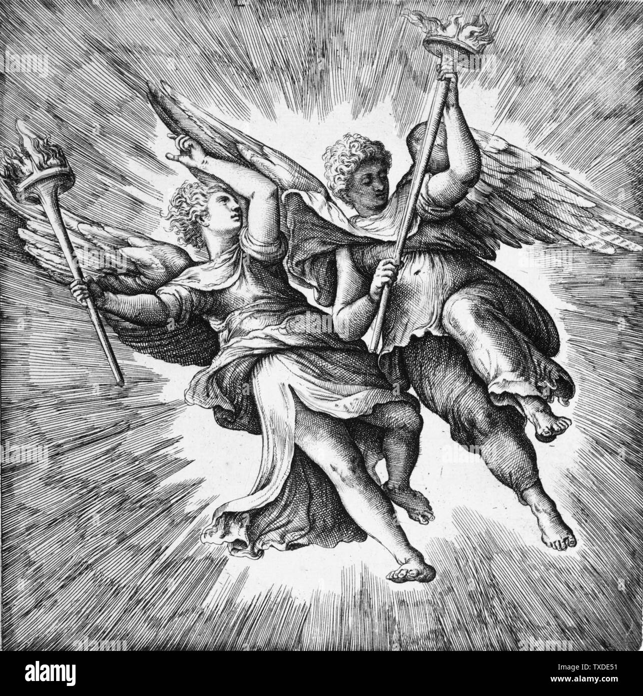 Two angels carrying hi-res stock photography and images - Alamy