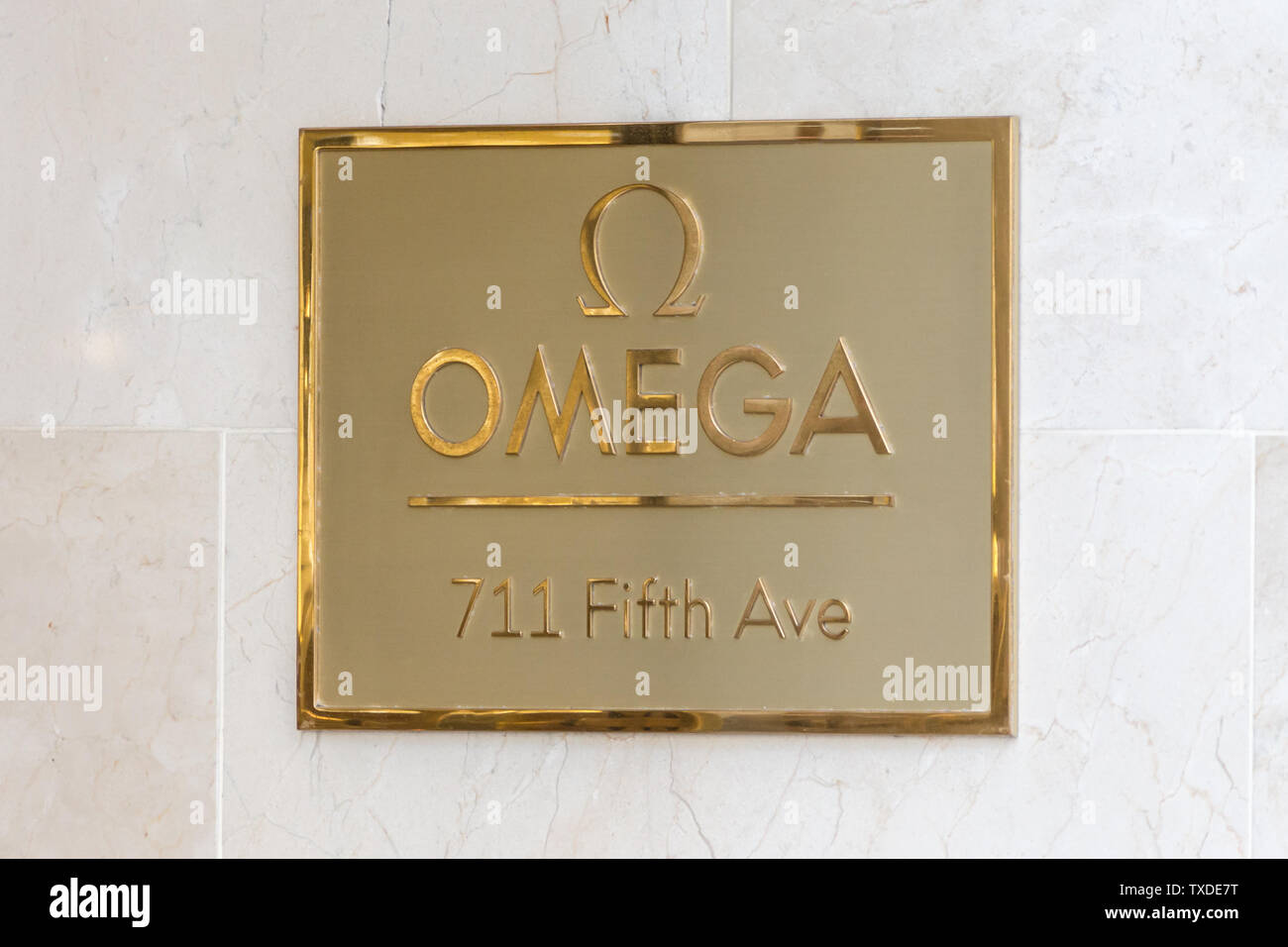 MELBOURNE AUSTRALIA - May 24, 2014: OMEGA watch logo - OMEGA is a Swiss ...