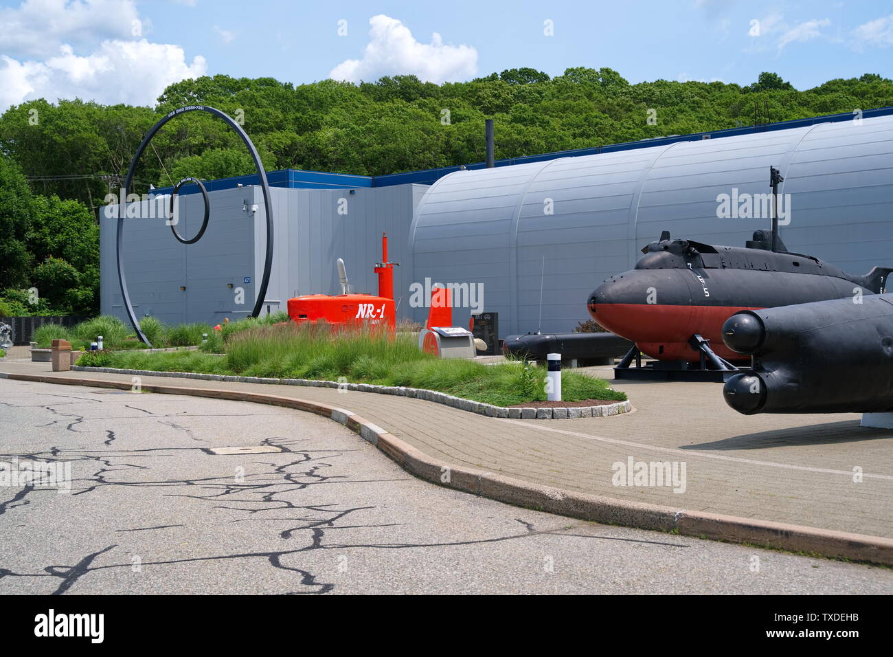 Submarine Force Museum, Groton CT USA, Jun 2019. Building and entrance ...