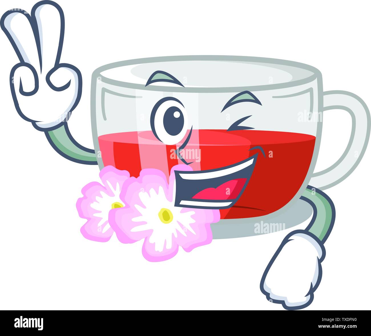 Two finger rosehip tea in a cartoon fridge Stock Vector Image & Art - Alamy