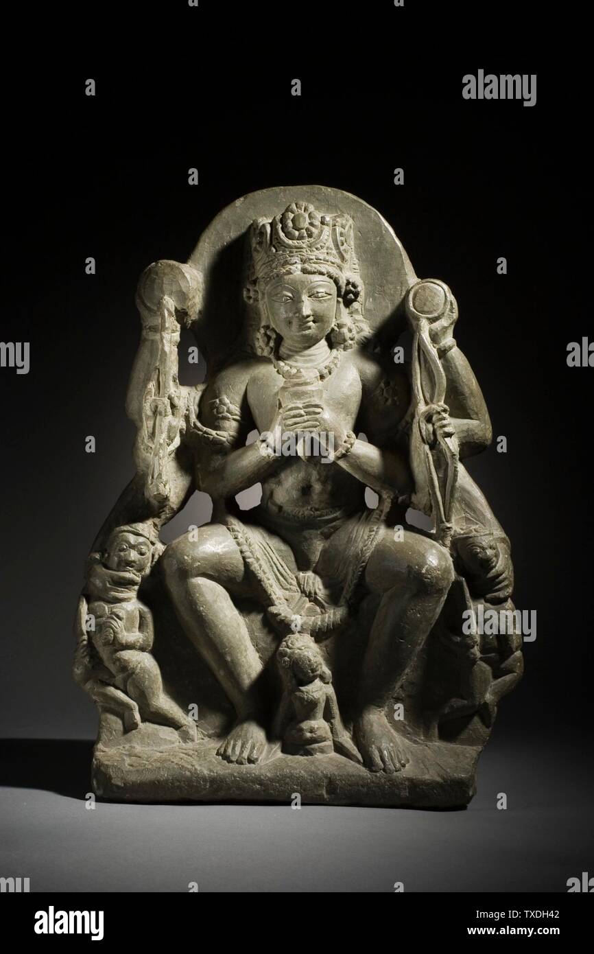 Vishnu vanquishing demons madhu kaitabha hi-res stock photography and ...