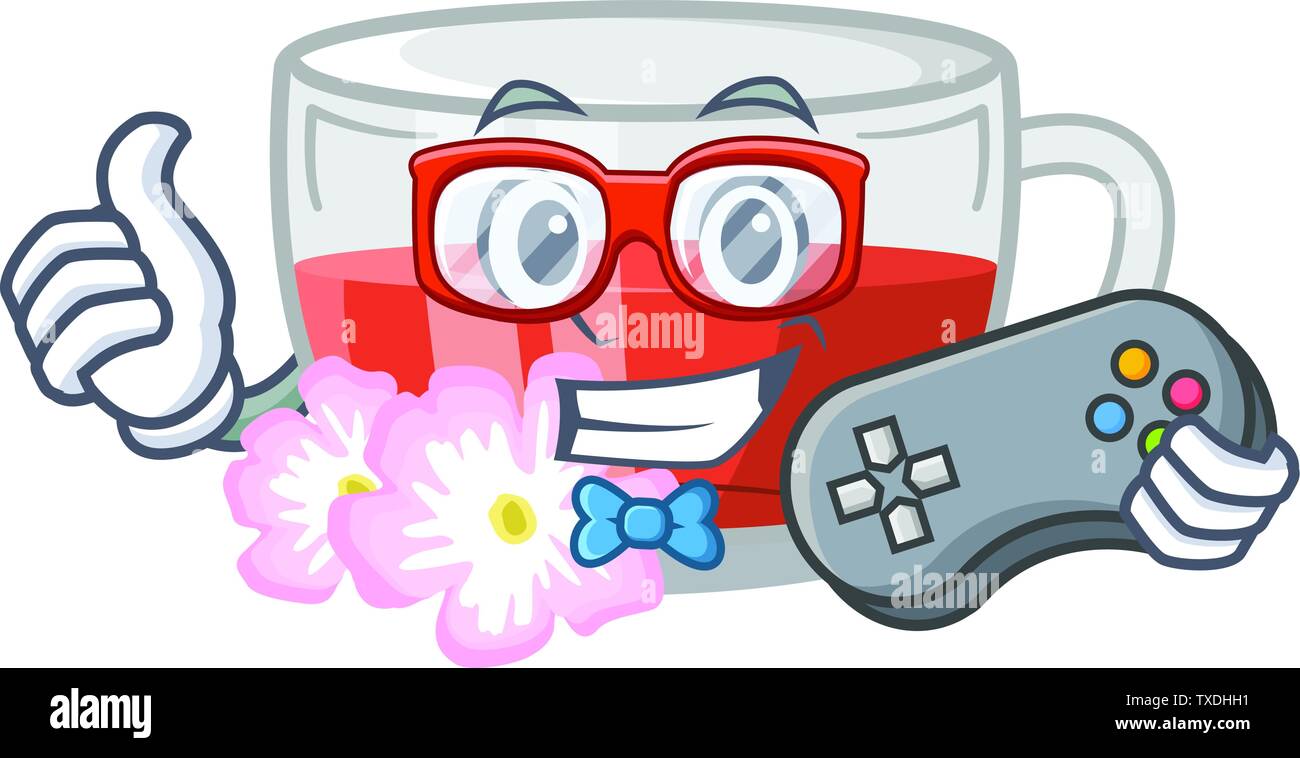 Gamer rosehip tea isolated with the cartoon Stock Vector Image & Art ...