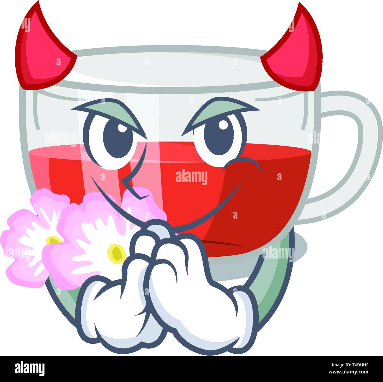 Devil rosehip tea isolated with the cartoon Stock Vector Image & Art ...