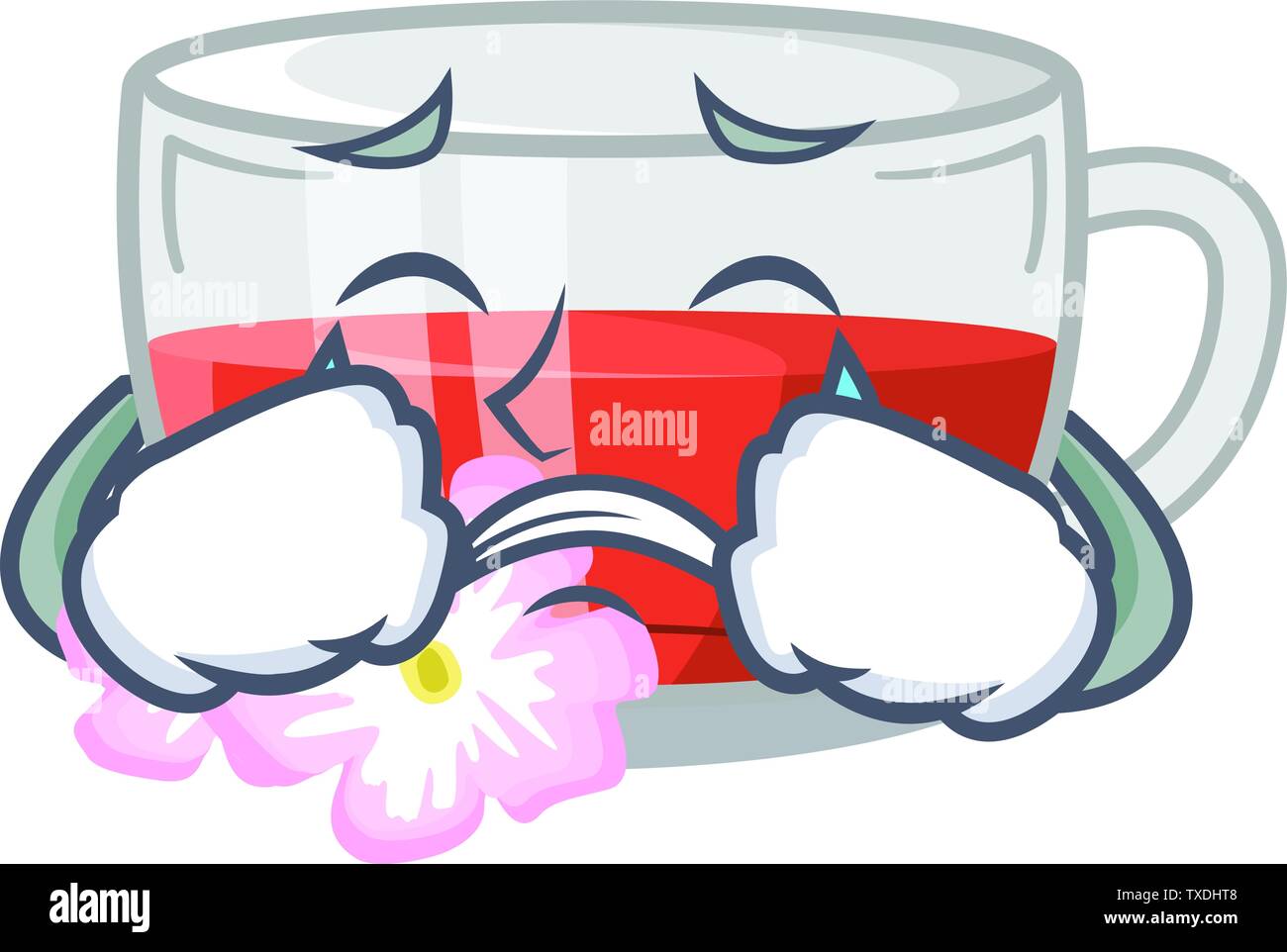 Crying rosehip tea isolated with the cartoon Stock Vector Image & Art ...