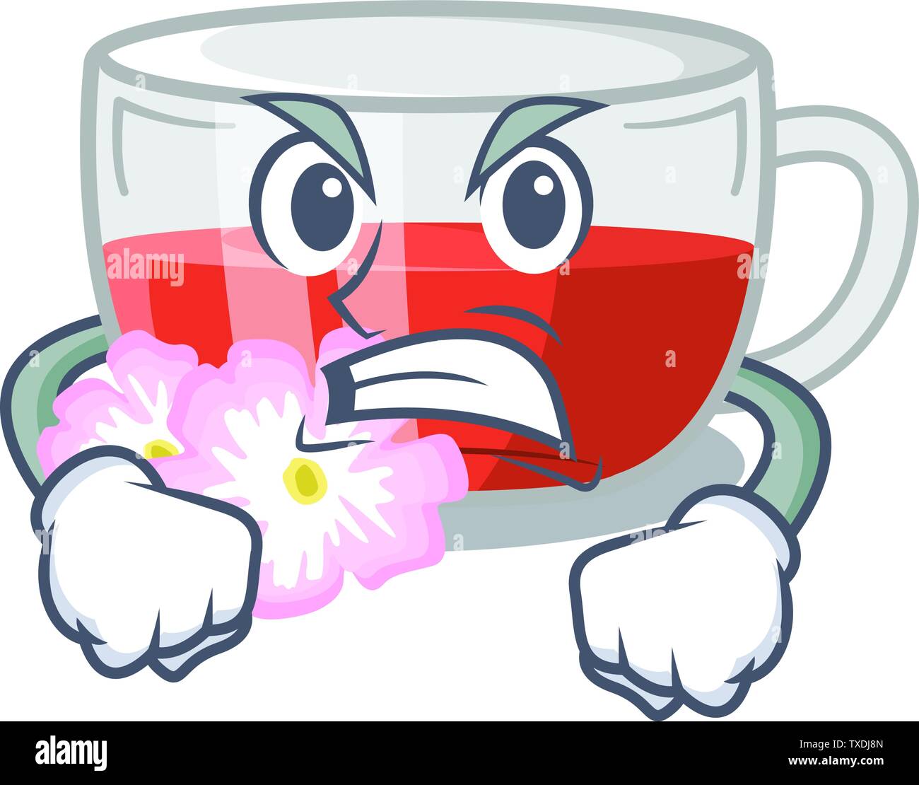 Angry rosehip tea isolated with the cartoon Stock Vector Image & Art ...