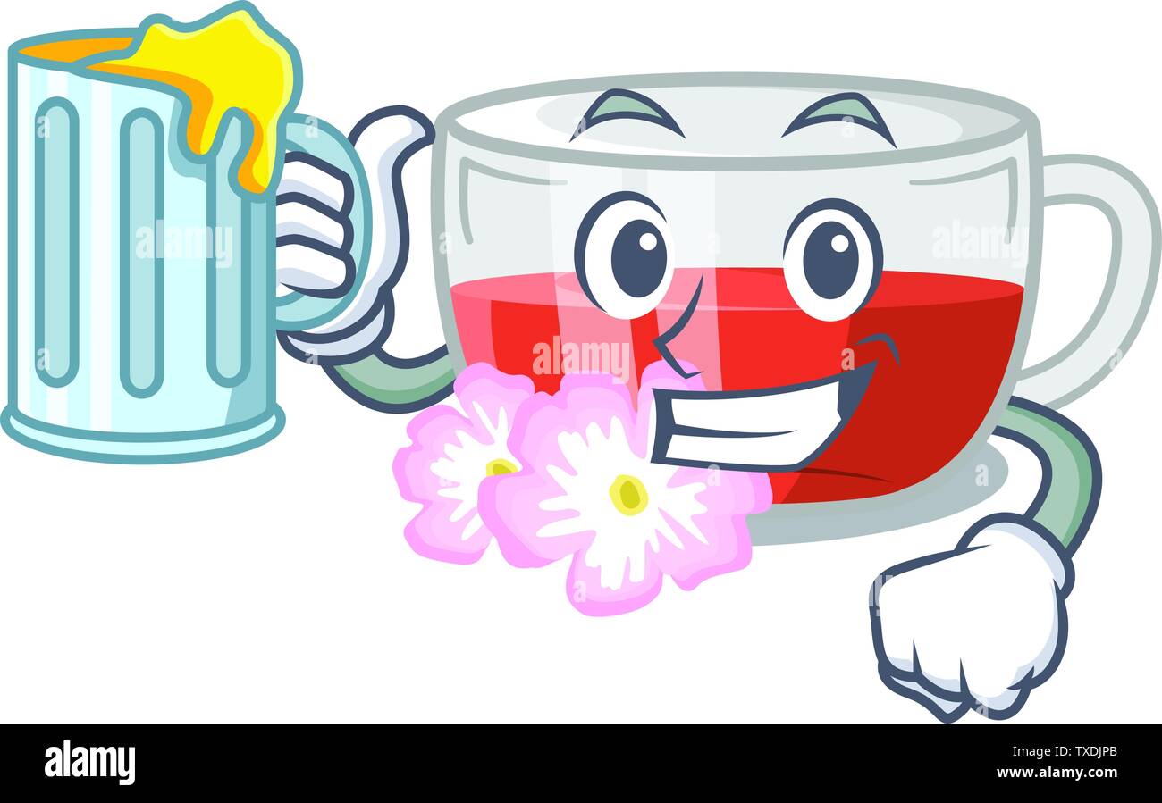 With juice rosehip tea isolated with the cartoon Stock Vector Image ...