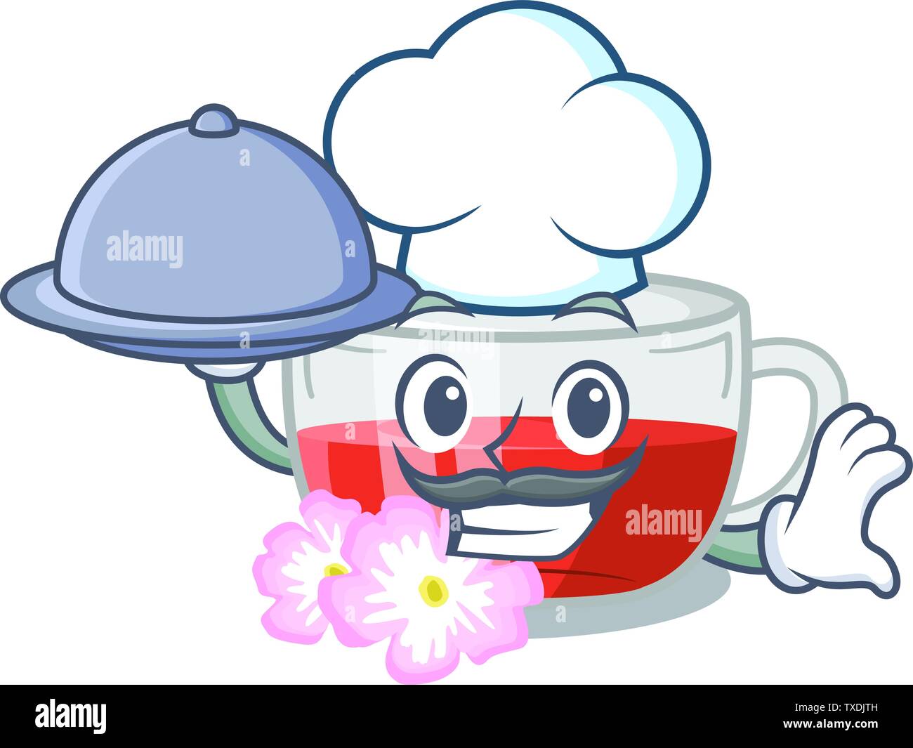 Chef with food rosehip tea isolated with the cartoon Stock Vector Image ...