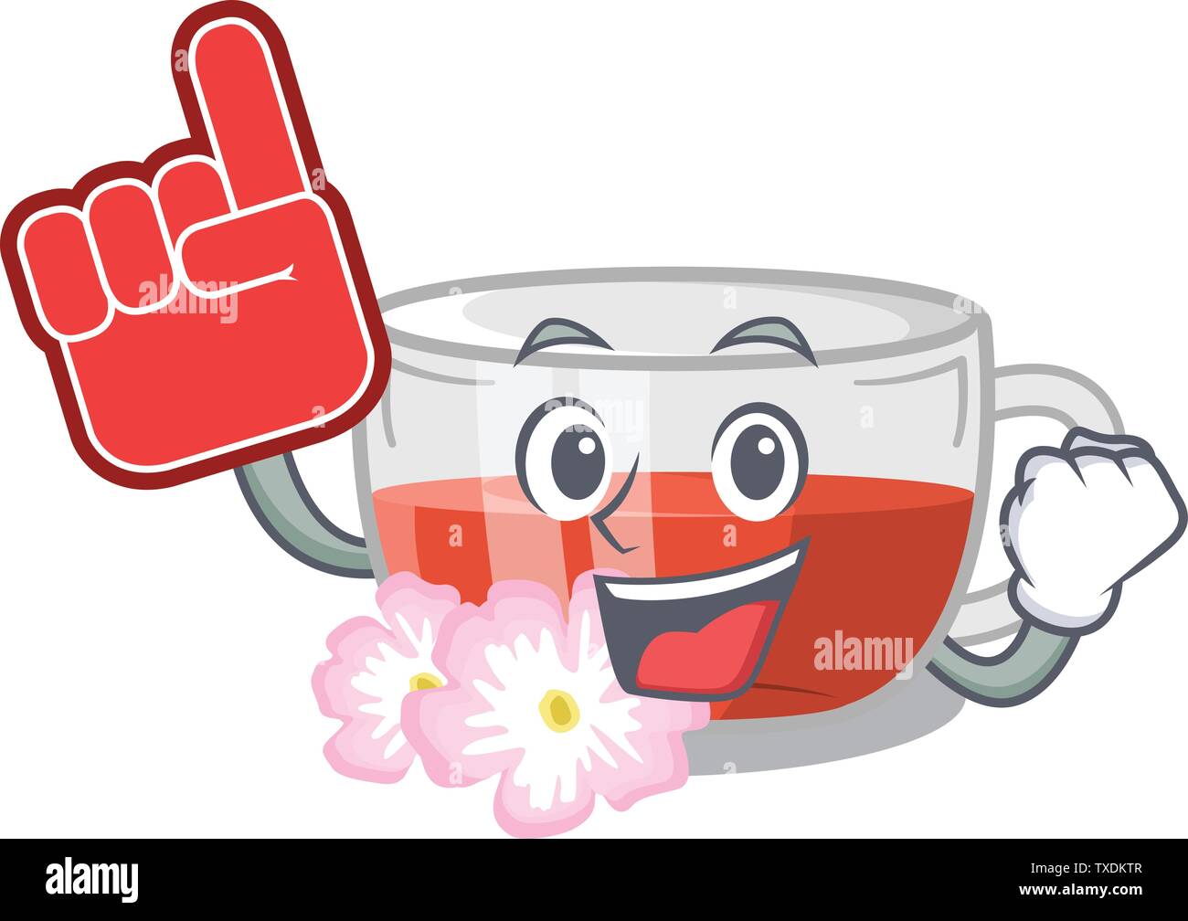 Foam finger rosehip tea in the character shape Stock Vector Image & Art ...