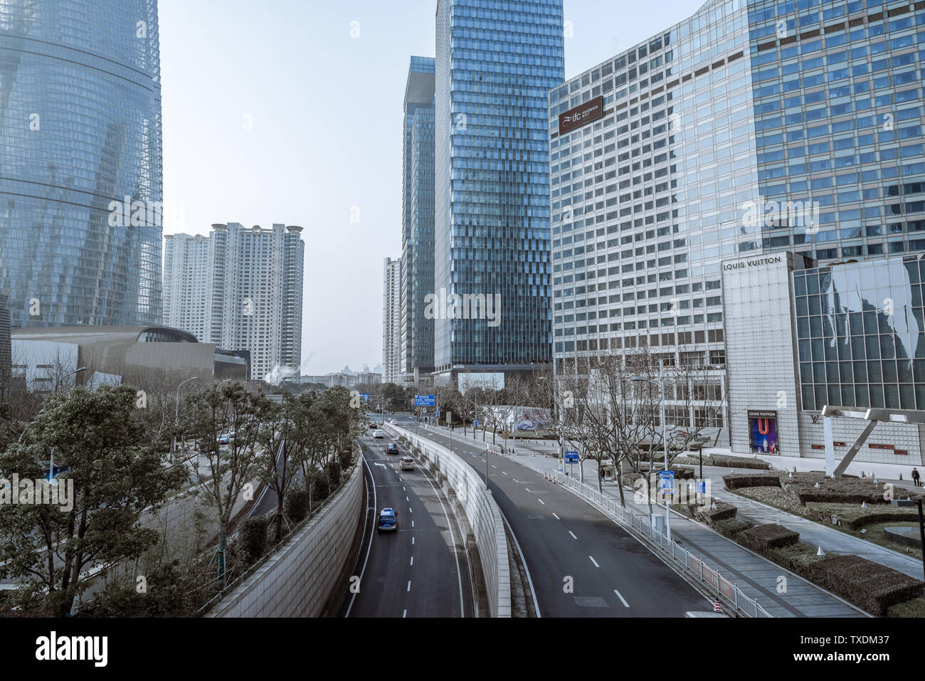 Street View of Lujiazui, Shanghai Stock Photo - Alamy
