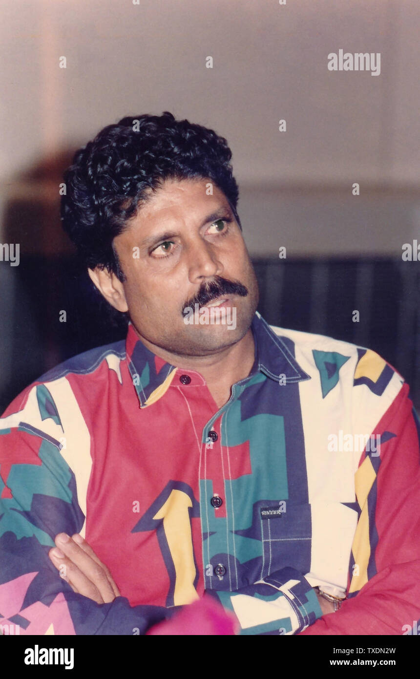 Kapildev Ramlal Nikhanj Indian cricket team captain India Stock Photo ...