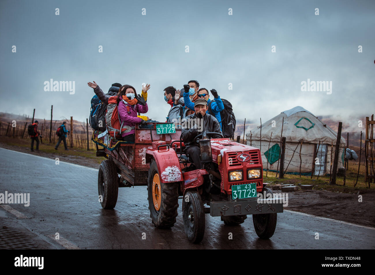 Bai haba village scenery in northern Xinjiang Stock Photo - Alamy