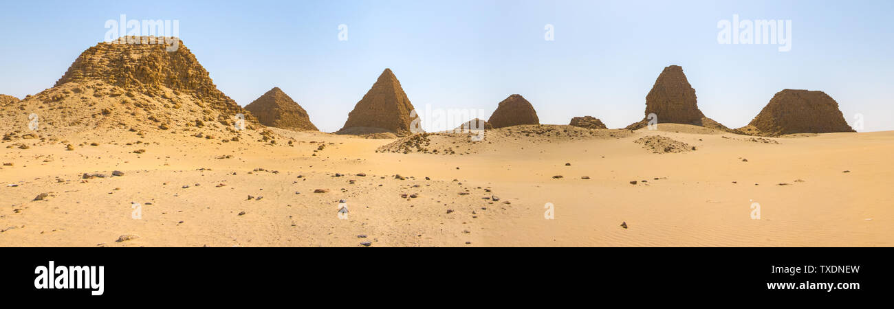 Pyramid of the Black Pharaohs of the Kush Empire in Sudan Stock Photo ...