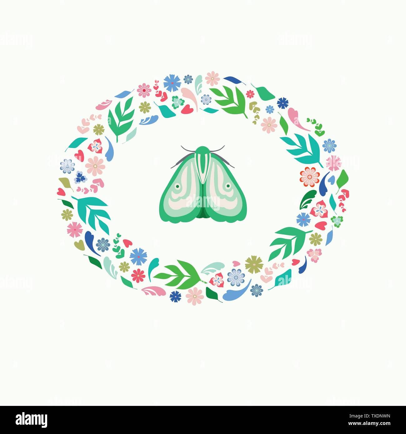 Green moth Stock Vector Images - Alamy