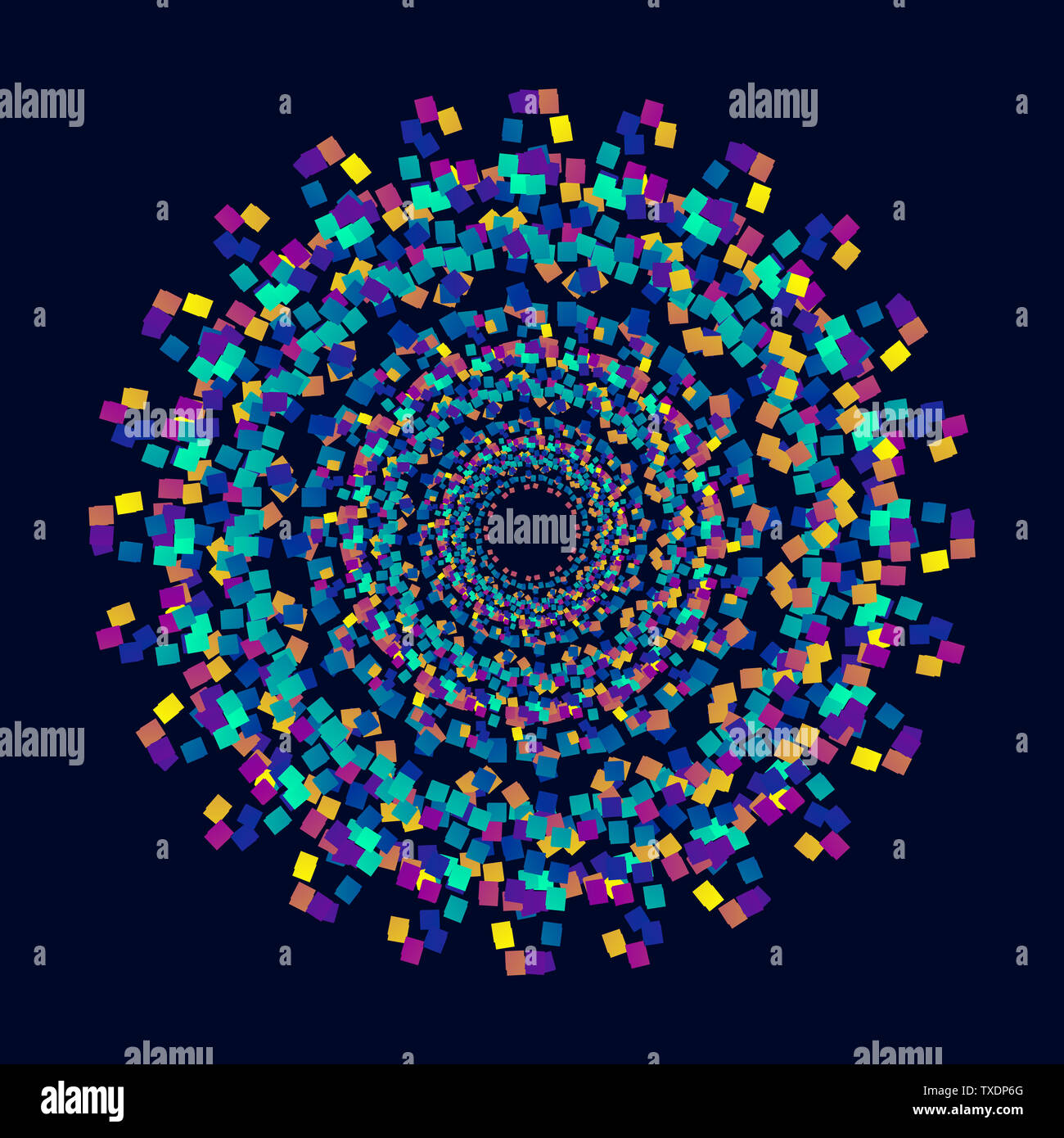 Color square particles form glowing abstract background Stock Photo - Alamy