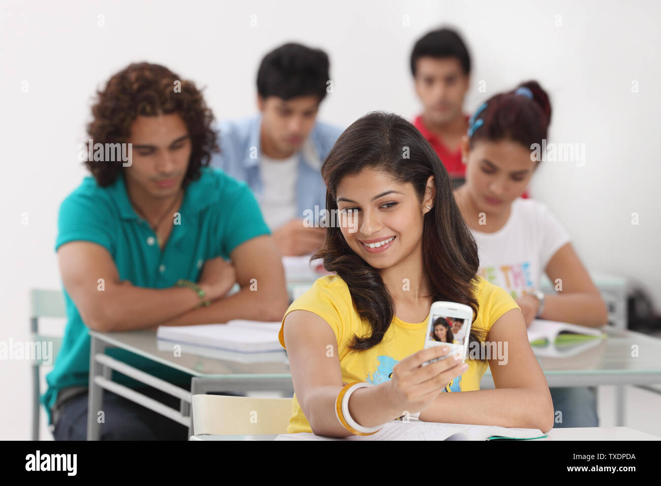 College students in a classroom Stock Photo - Alamy