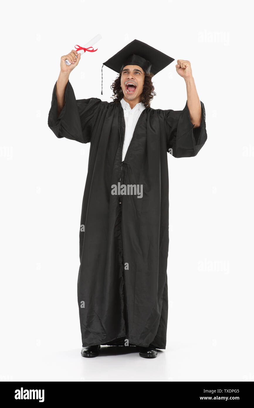 University student celebrating graduation Stock Photo - Alamy