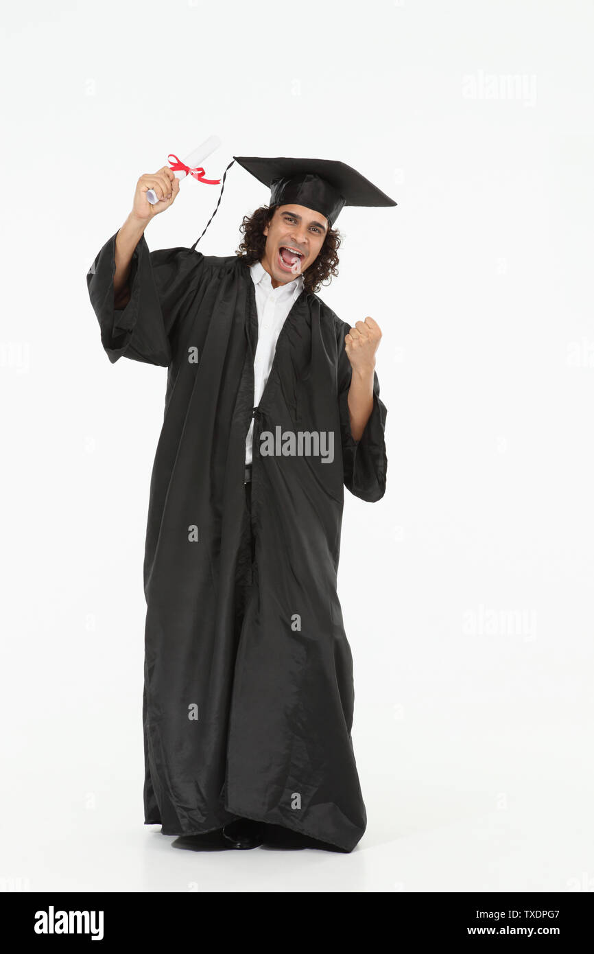 University student celebrating graduation Stock Photo - Alamy