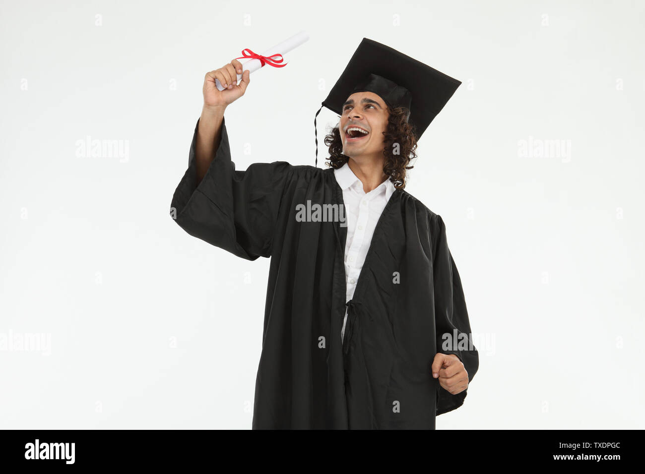 University student celebrating graduation Stock Photo - Alamy