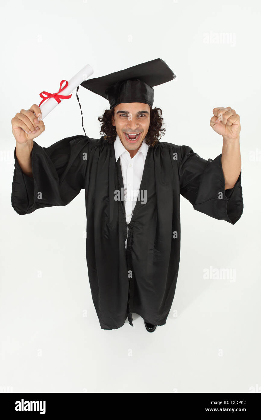 University student celebrating graduation Stock Photo - Alamy