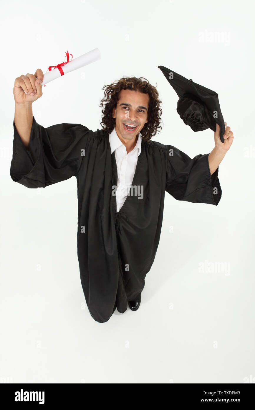 University student celebrating graduation Stock Photo - Alamy