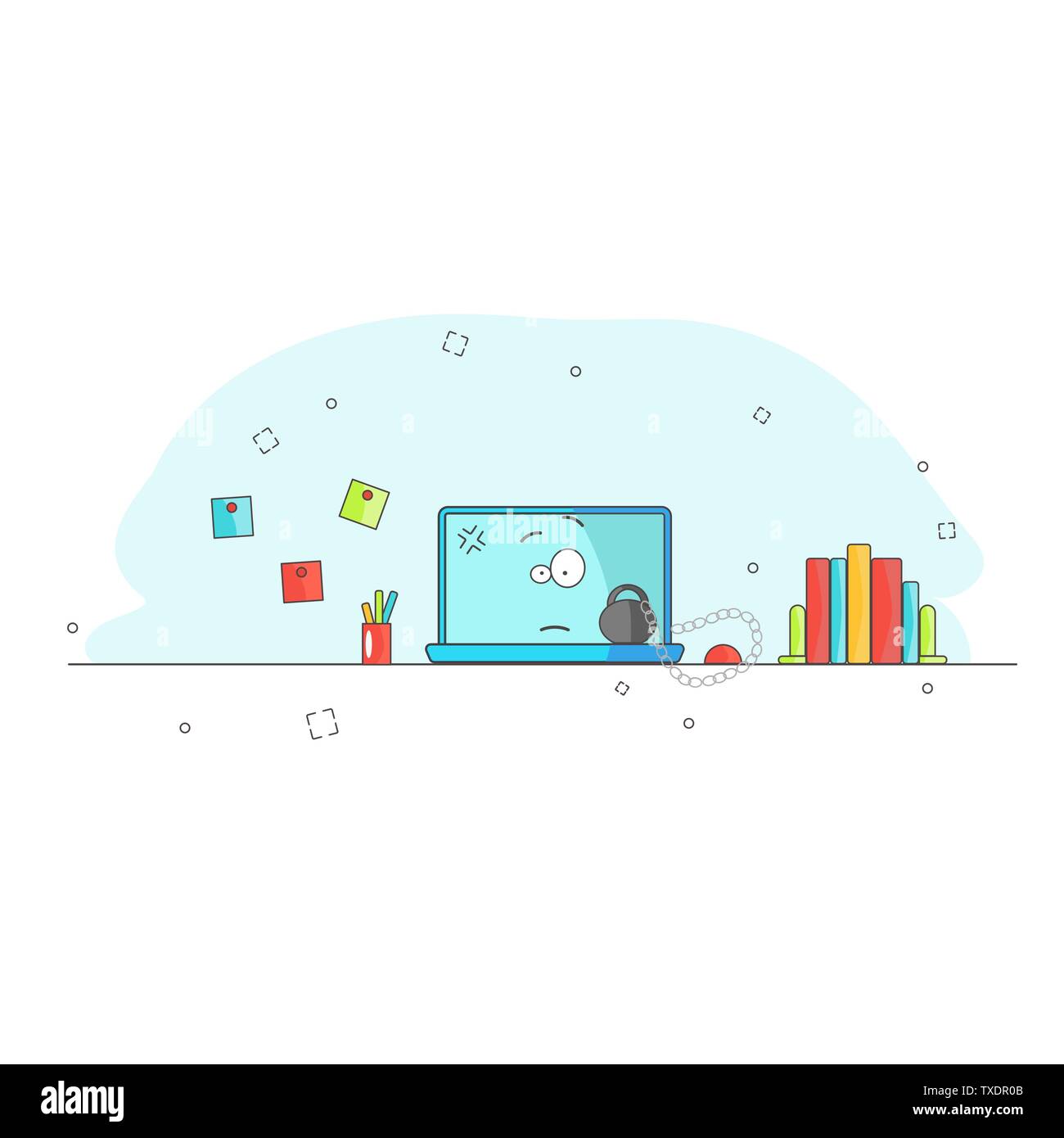 Cartoon slow computer hi-res stock photography and images - Alamy