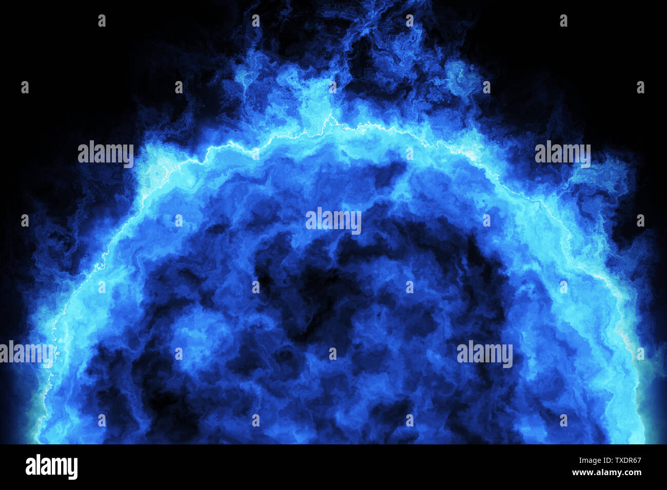 Three-dimensional rendering, blue flame Stock Photo - Alamy