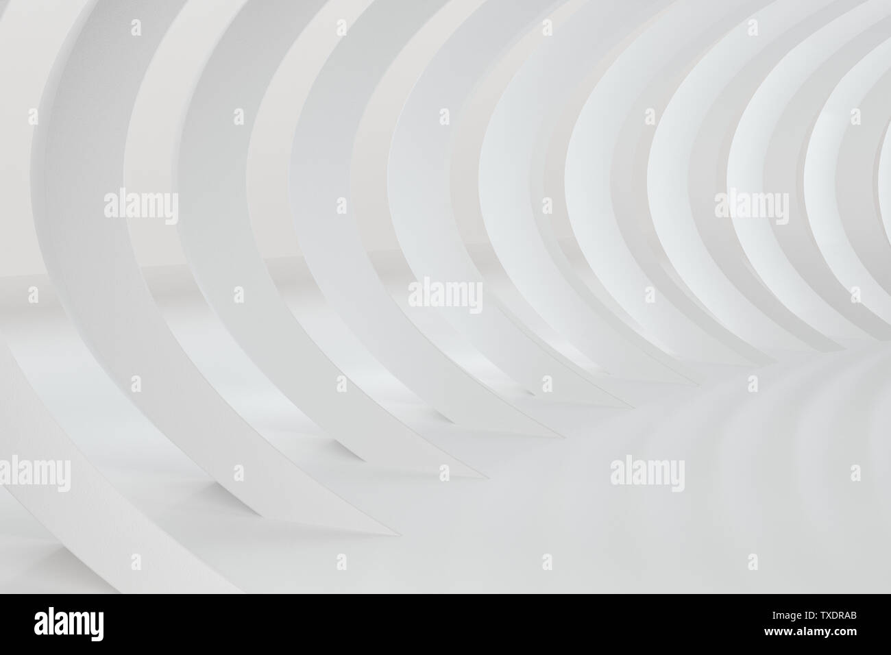 Three-dimensional rendering, white surface channel Stock Photo - Alamy