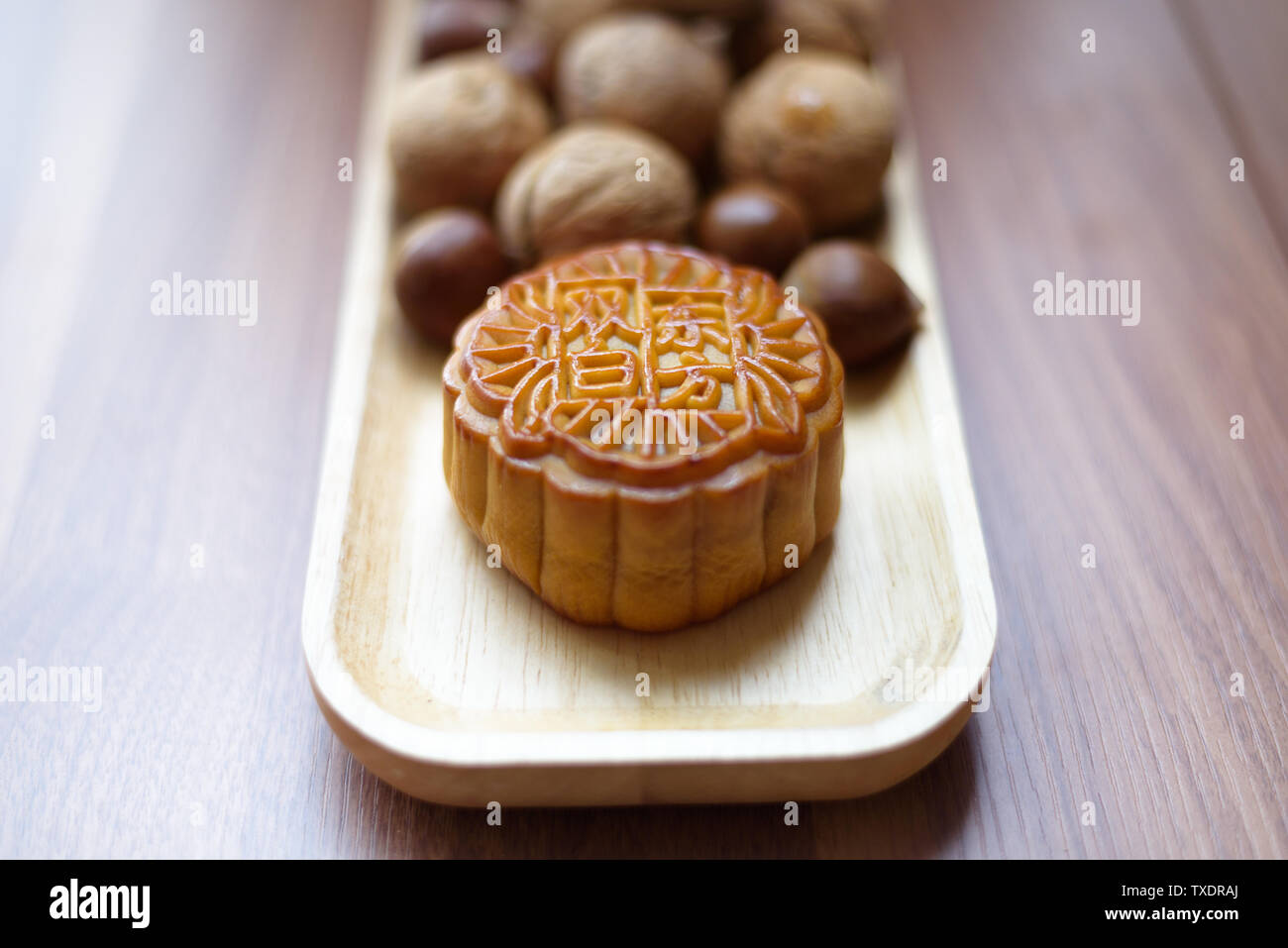 Mid-Autumn Festival moon cakes with nuts Stock Photo - Alamy