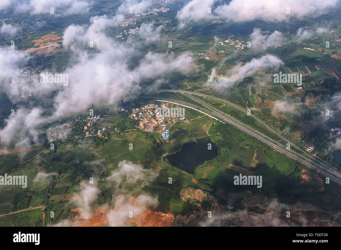 Nanning-Chongqing-Xinjiang, aerial shooting Stock Photo - Alamy