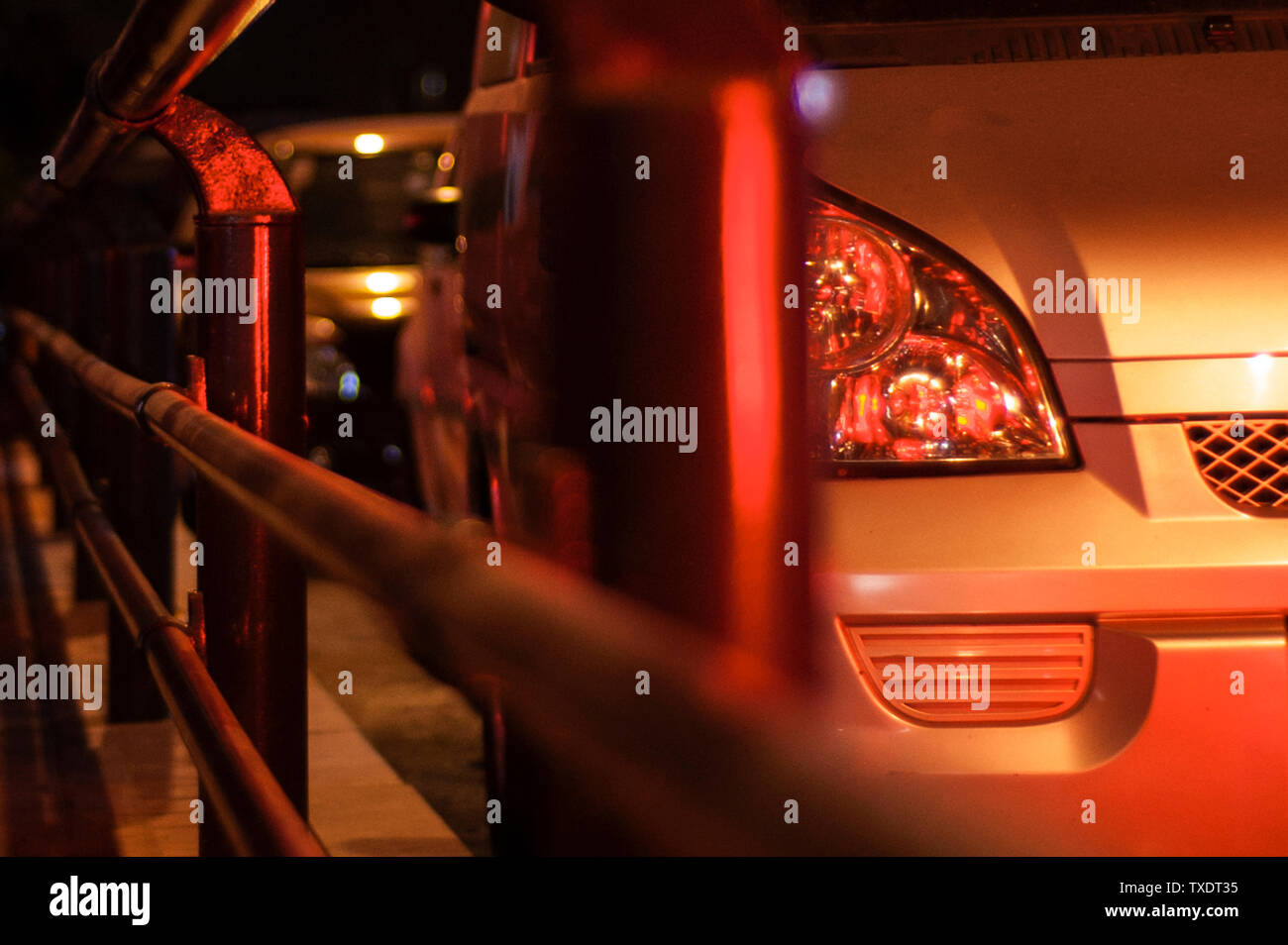 A night with a flaming light Stock Photo - Alamy