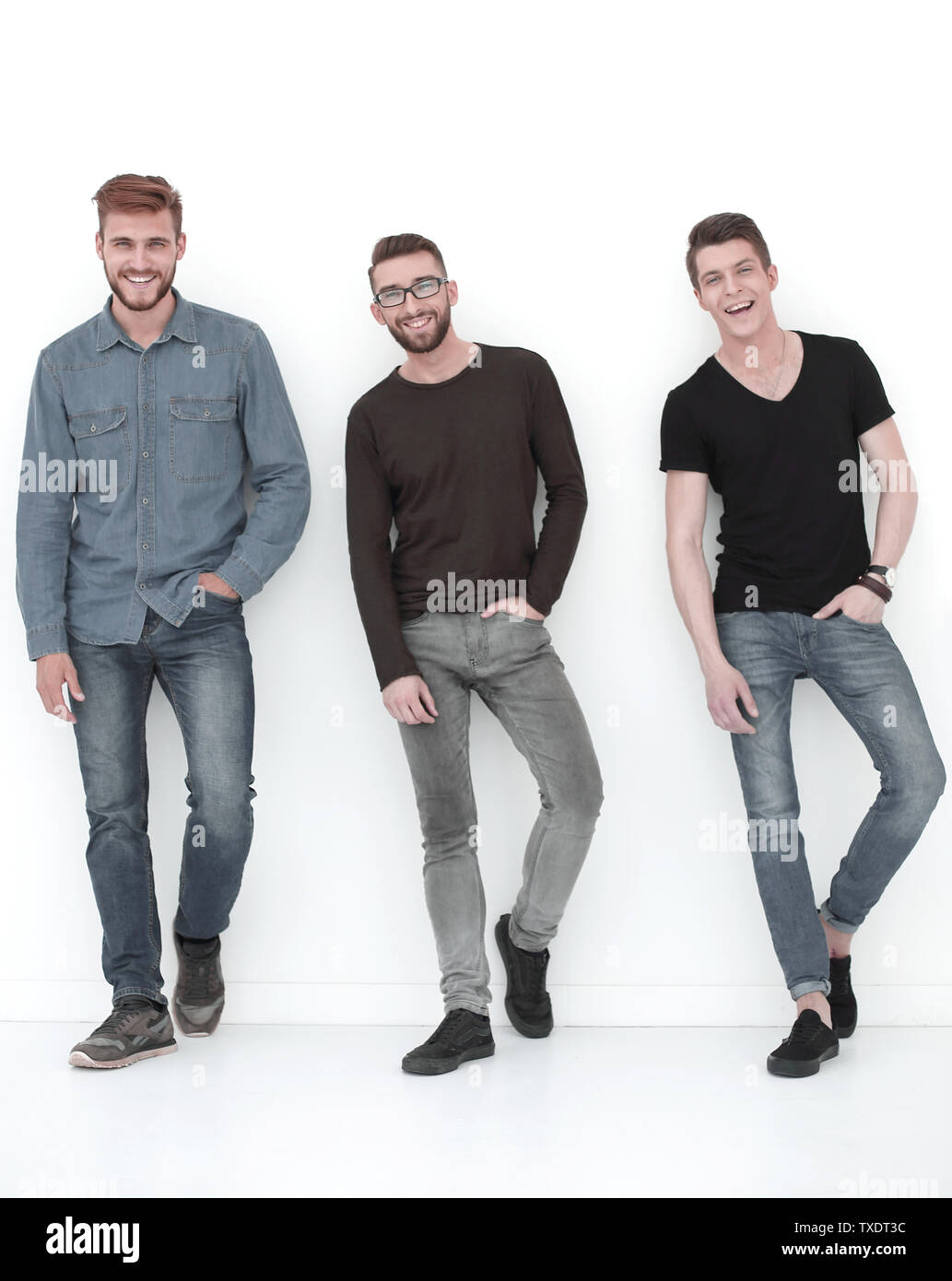 happy group of men laughing for the camera Stock Photo - Alamy