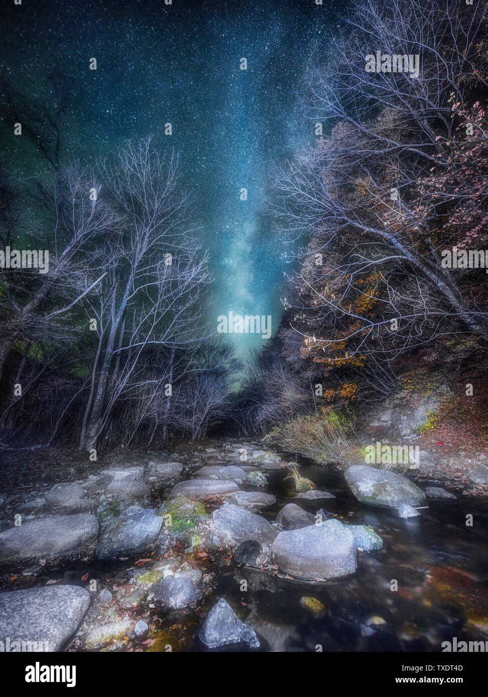 In every dream of the galaxy falling into the valley Stock Photo - Alamy