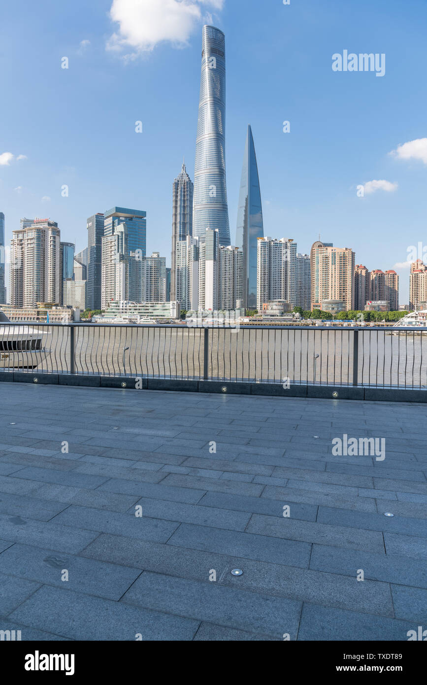 Street View of Lujiazui City, Shanghai Stock Photo - Alamy