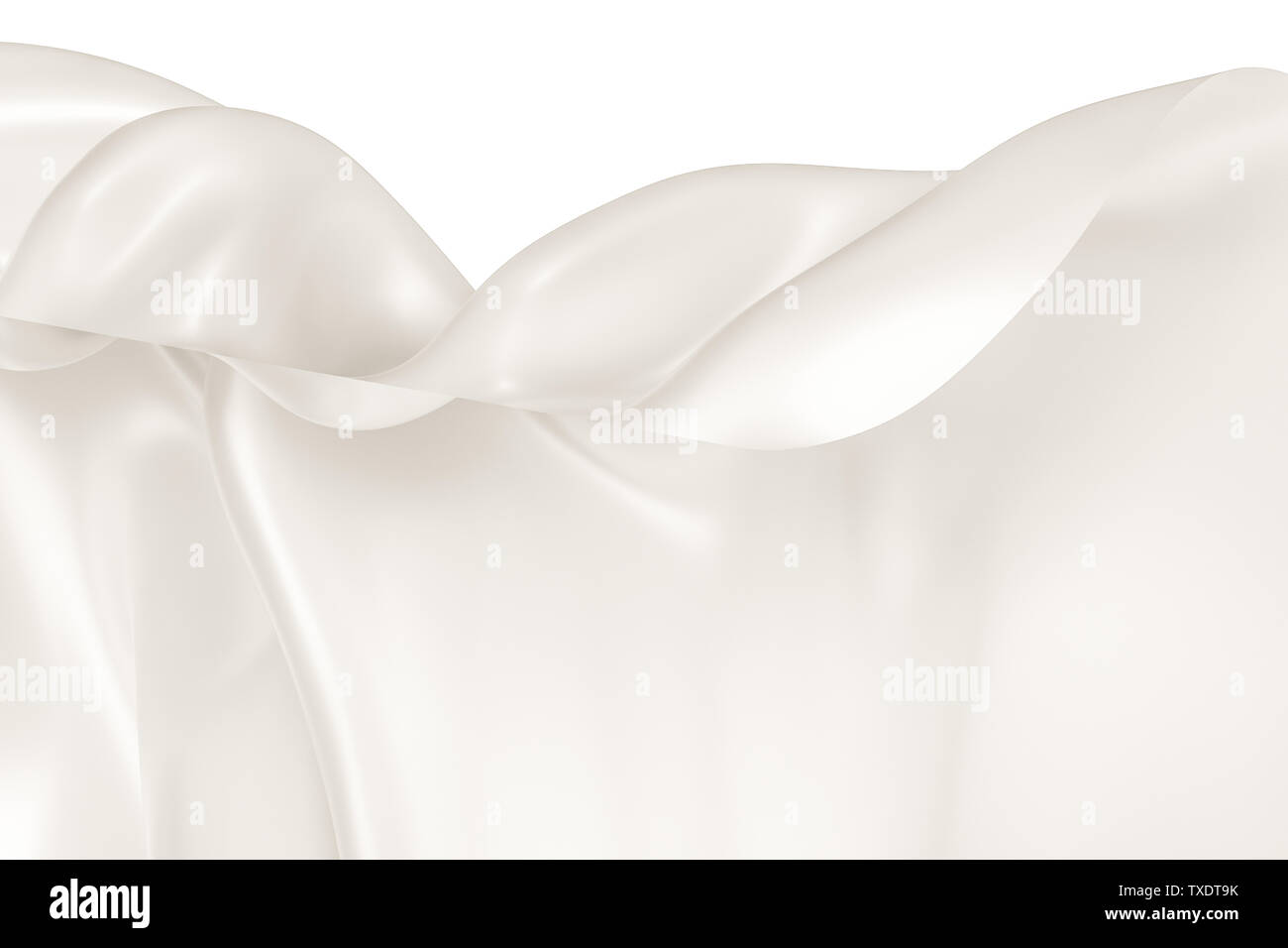 Three dimensional rendering, white flowing texture background Stock ...