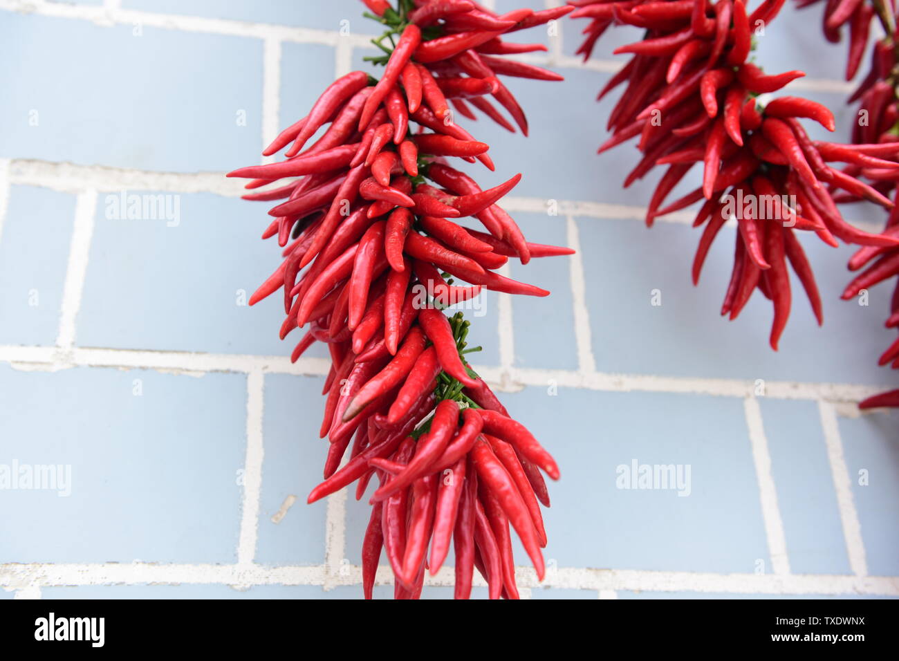 Farmhouse red pepper decoration Stock Photo - Alamy