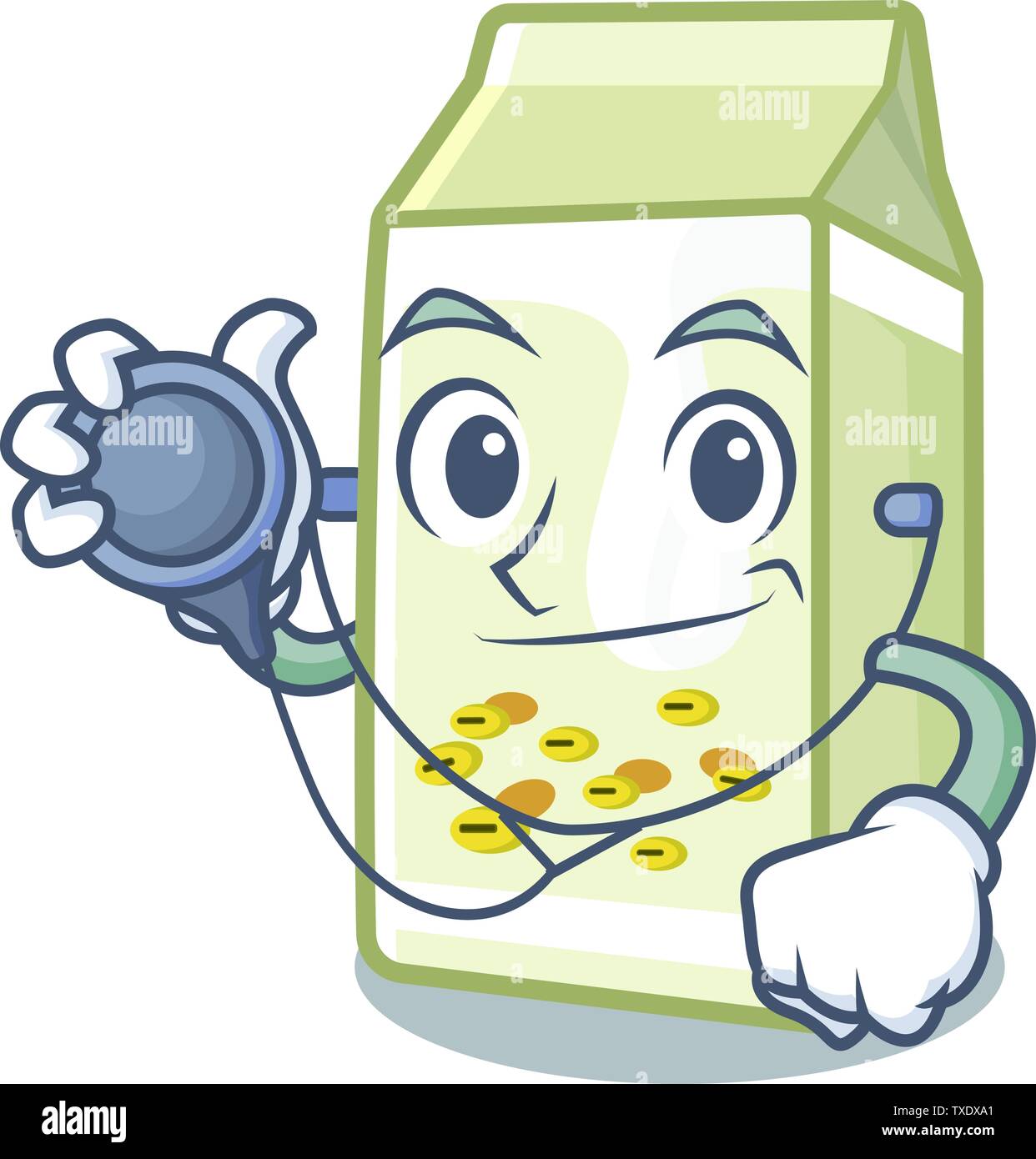 Doctor soy milk in a cartoon box Stock Vector Image & Art - Alamy