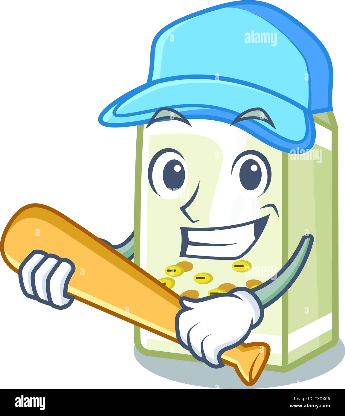Playing baseball soy milk in a cartoon box Stock Vector Image & Art - Alamy