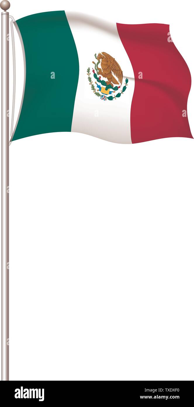 World flags. Country national flag post transparent background. Mexico ...