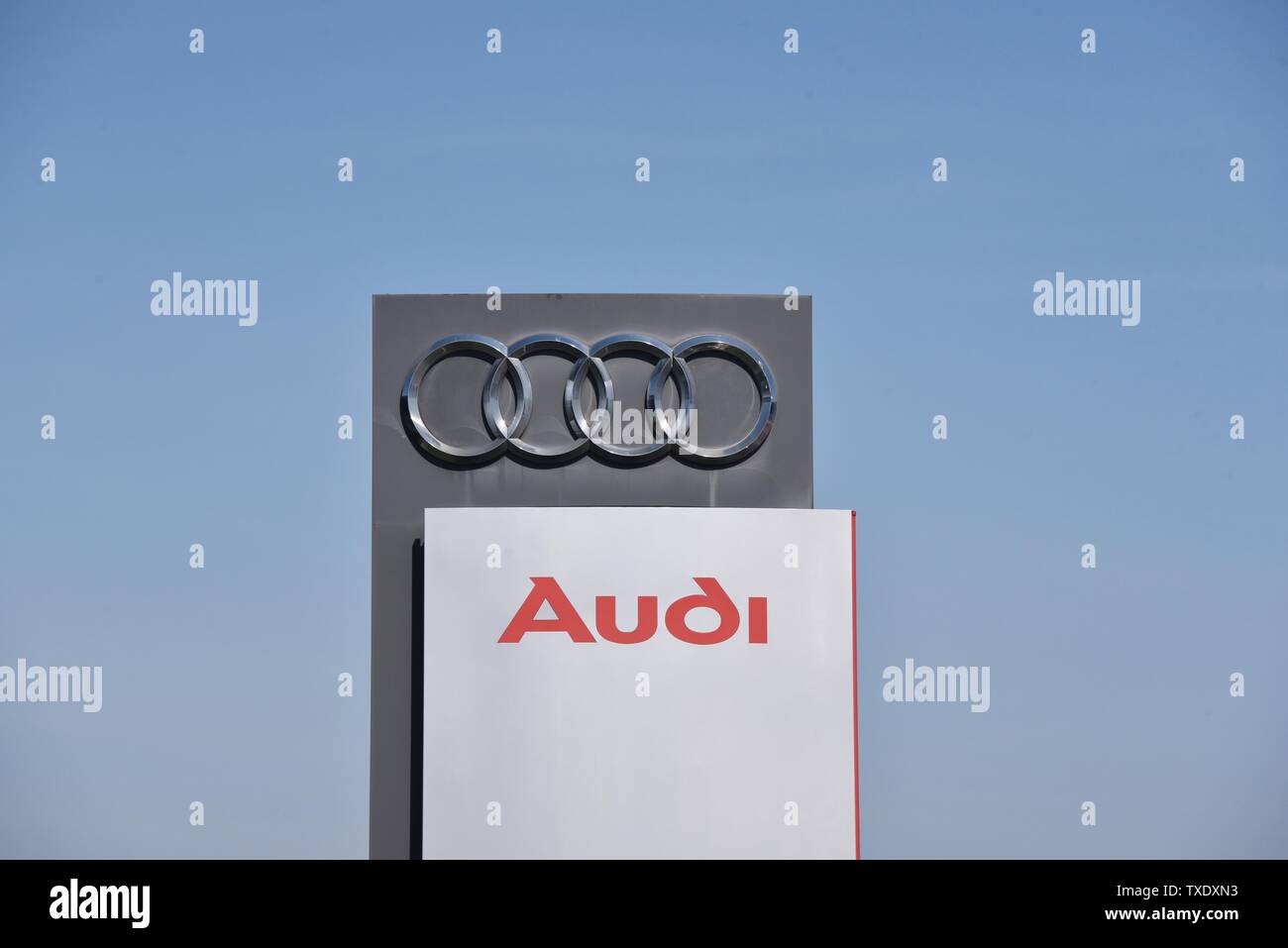 Cologne, Germany. 23rd June, 2019. Logo and lettering of the German car ...