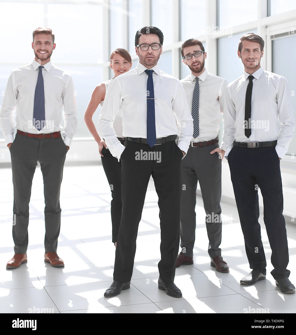 Happy employees office managers hi-res stock photography and images - Alamy