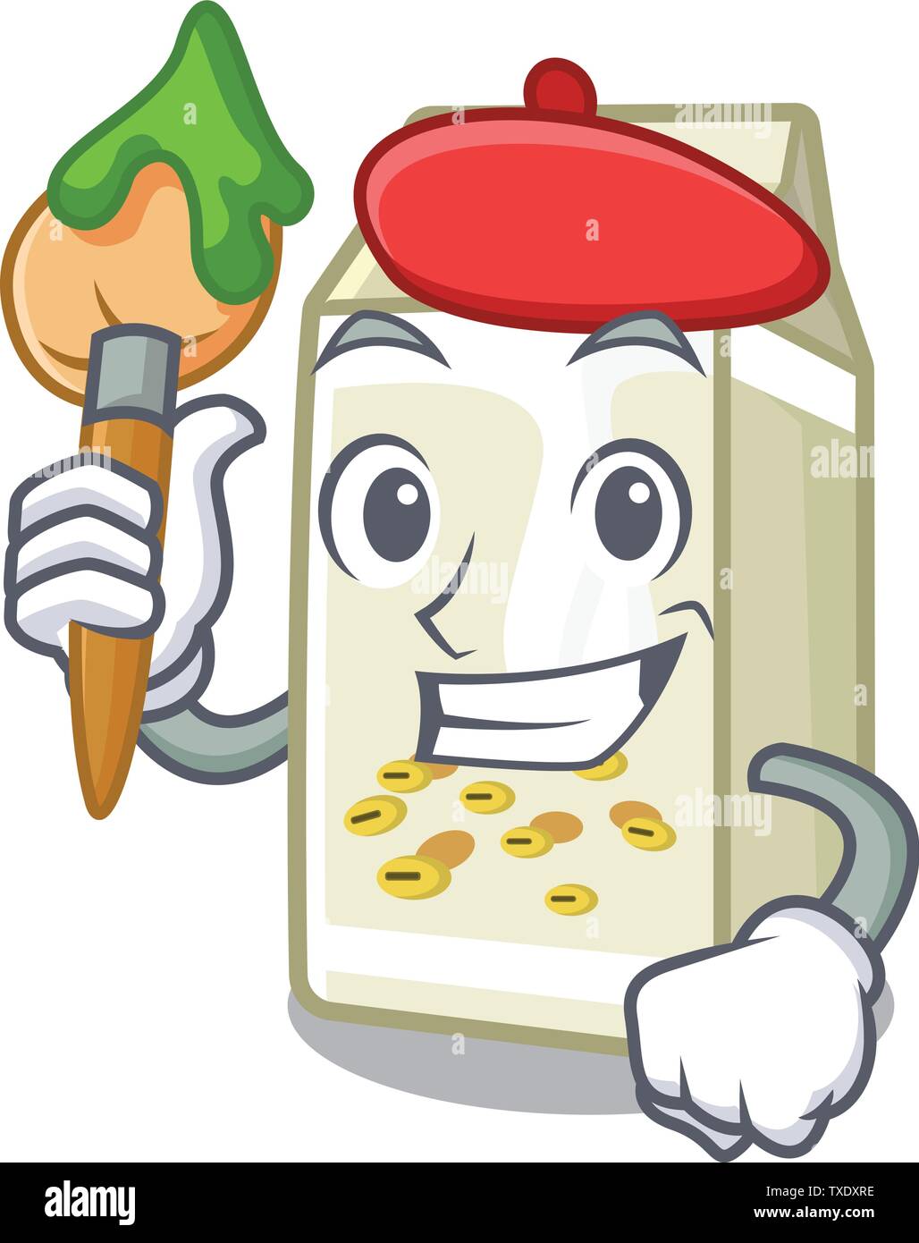 Artist soy milk in a cartoon box Stock Vector Image & Art - Alamy