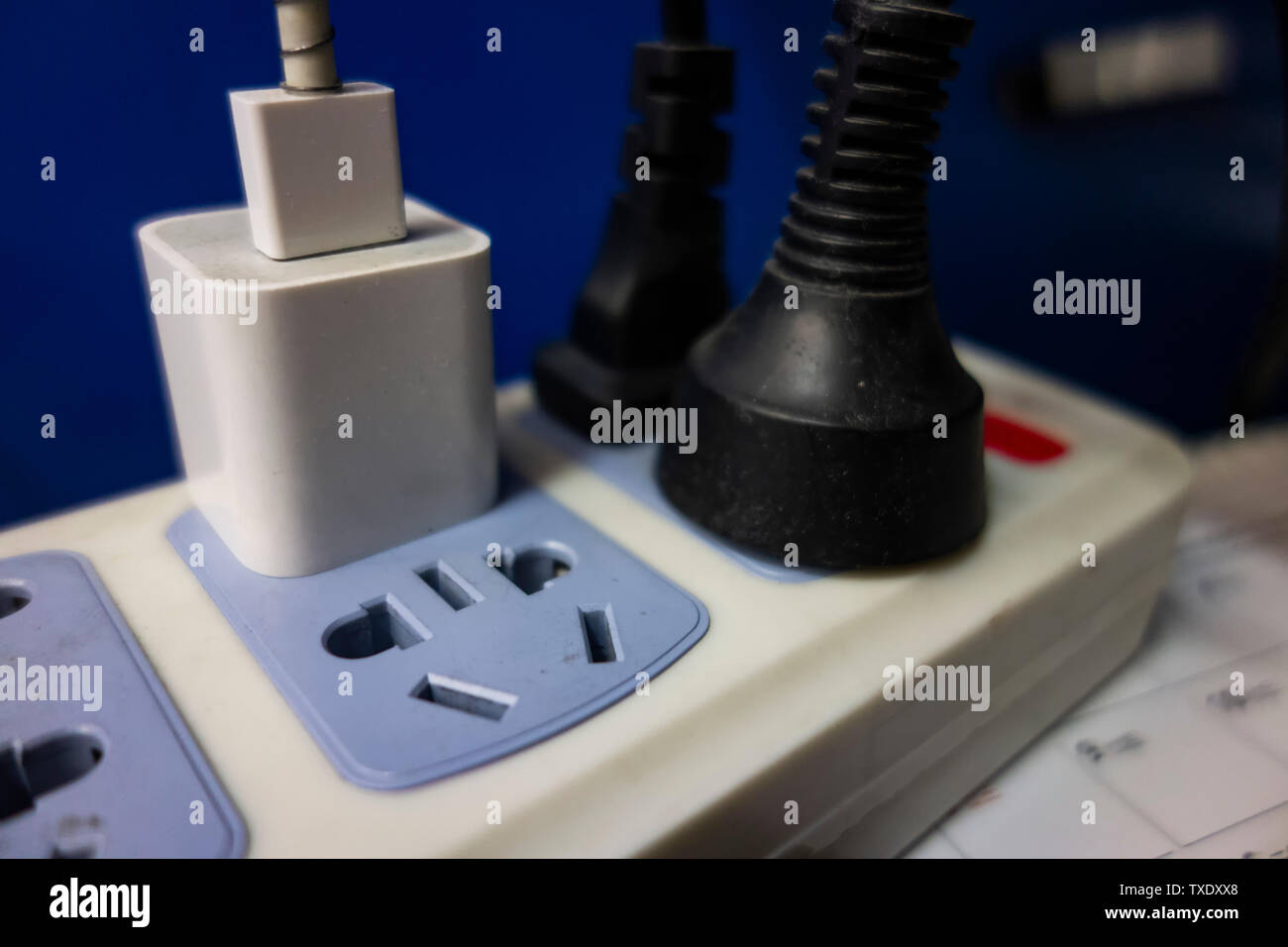 A socket for an electrical plug Stock Photo - Alamy