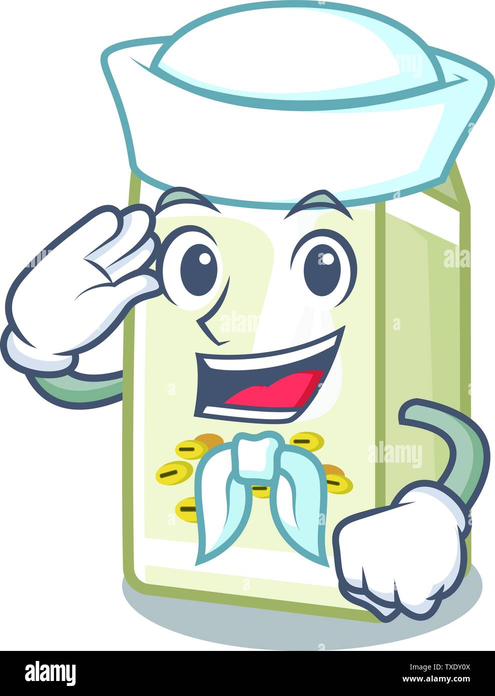 Sailor soy milk in a cartoon box Stock Vector Image & Art - Alamy