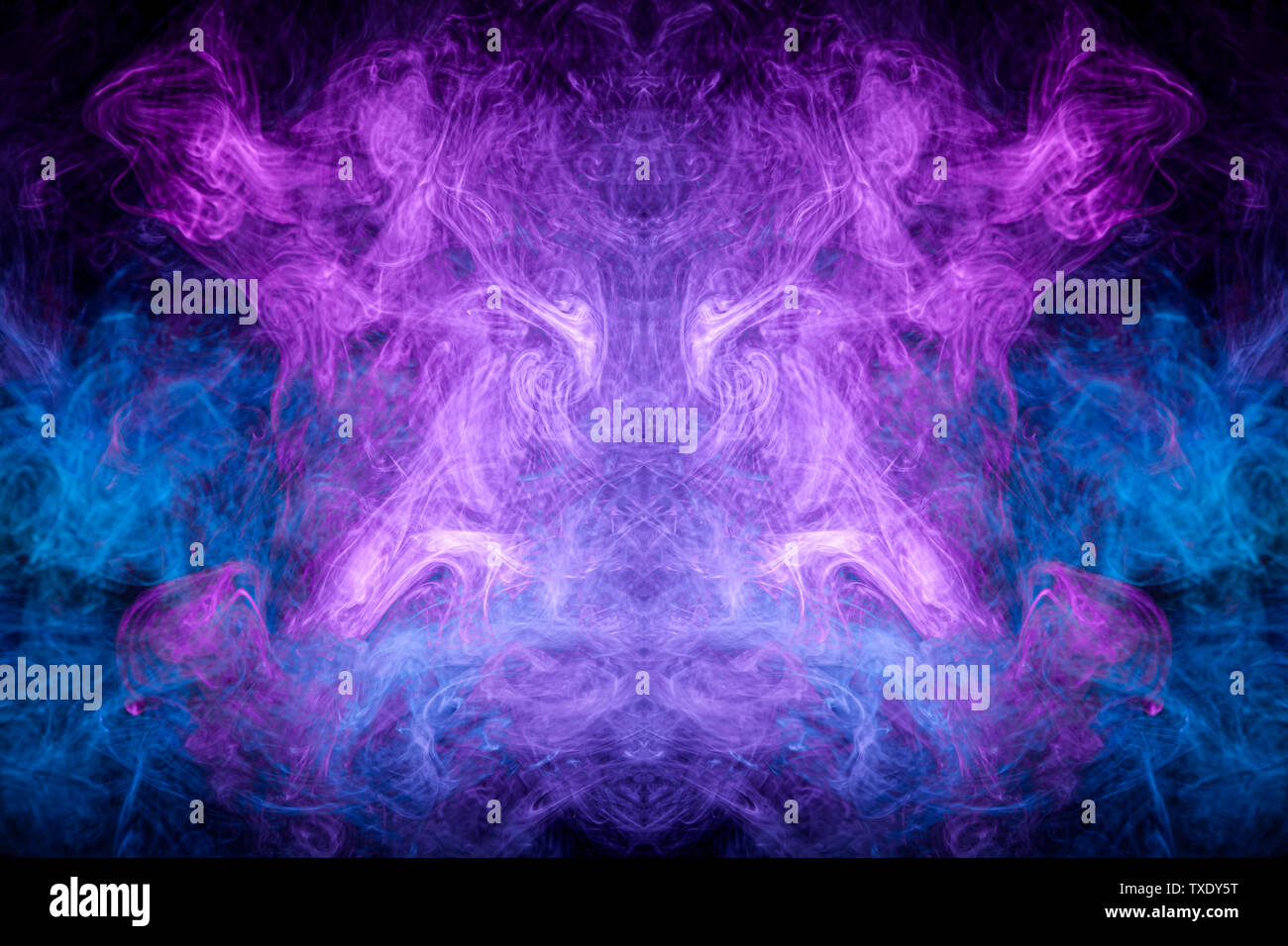 Art of balance pattern black smoke on black background Stock Photo - Alamy