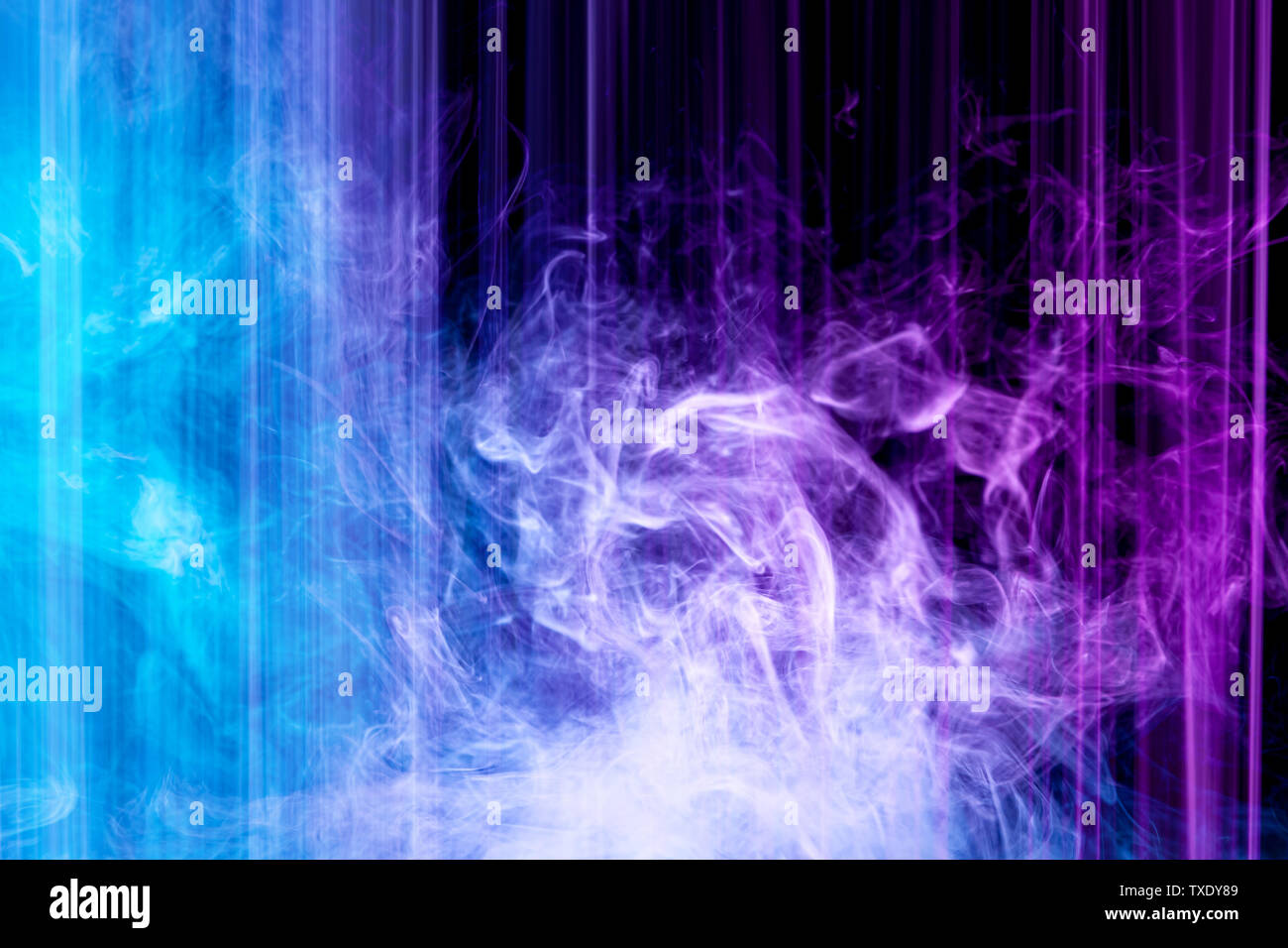 Abstract background with horizontal and vertical disruptions of blue ...
