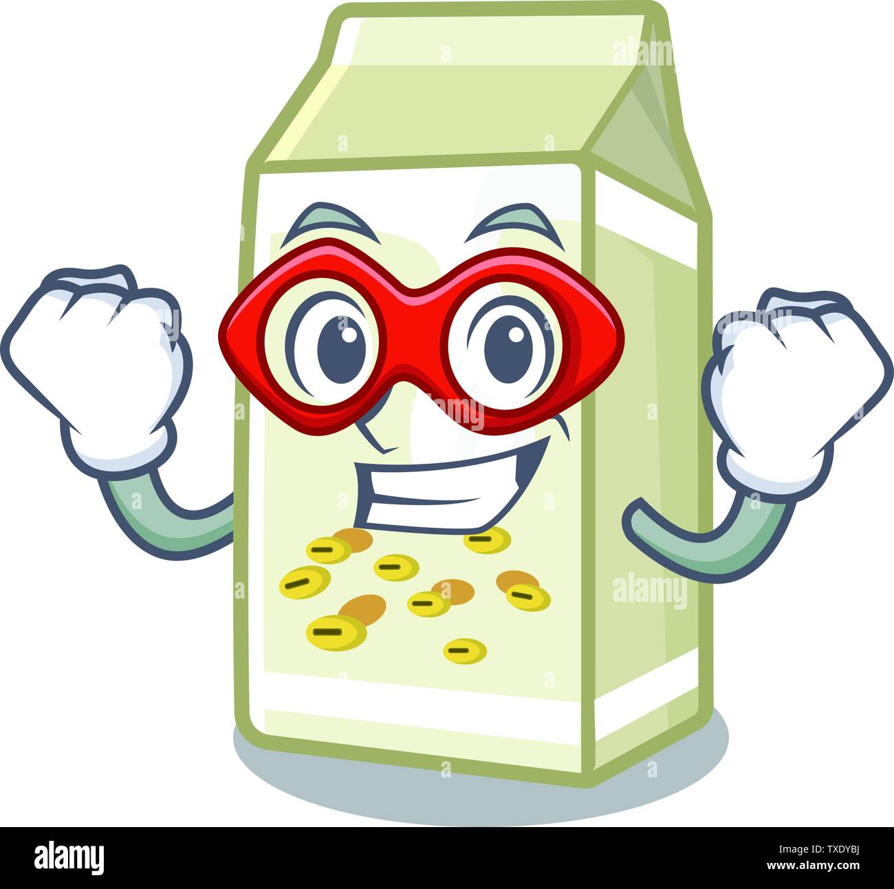 Super hero soy milk isolated with the character Stock Vector Image ...