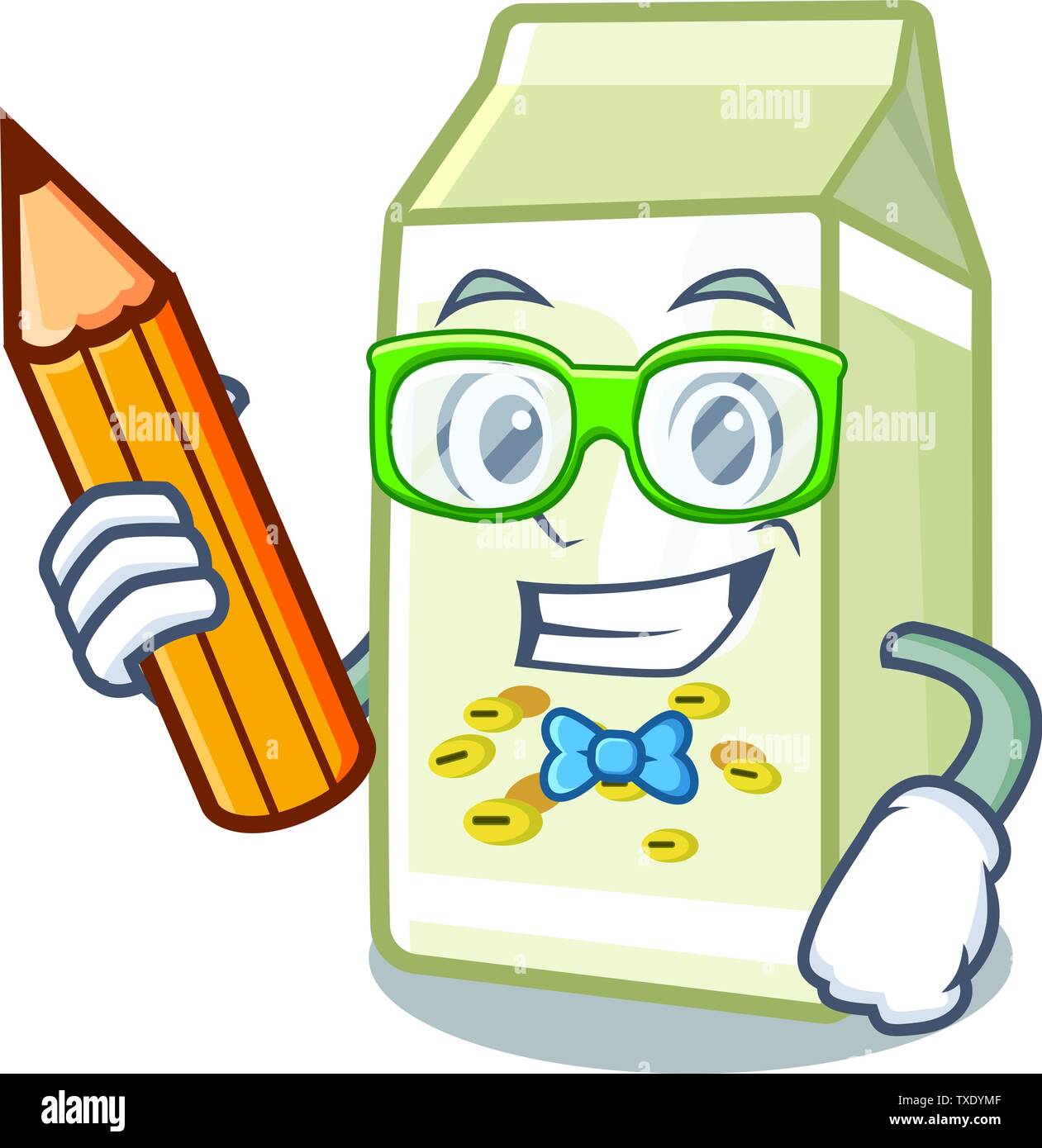 Student soy milk isolated with the character Stock Vector Image & Art ...
