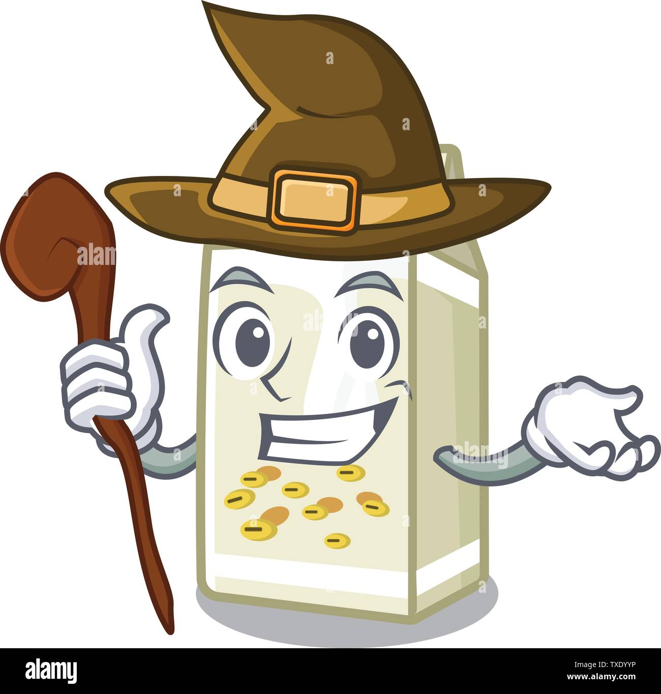 Witch soy milk in the mascot shape Stock Vector Image & Art - Alamy